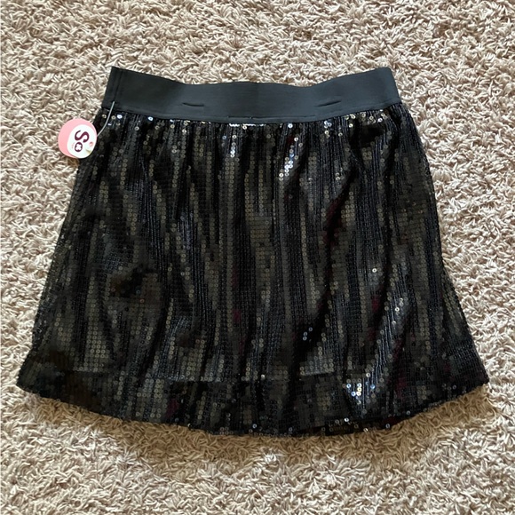 SO | Bottoms | Black Sequin Girls Skirt | Poshmark